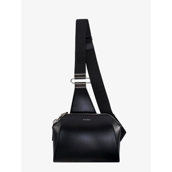 Givenchy | Bags | Givenchy Man Leather Shoulder Bag With Logo Print ...